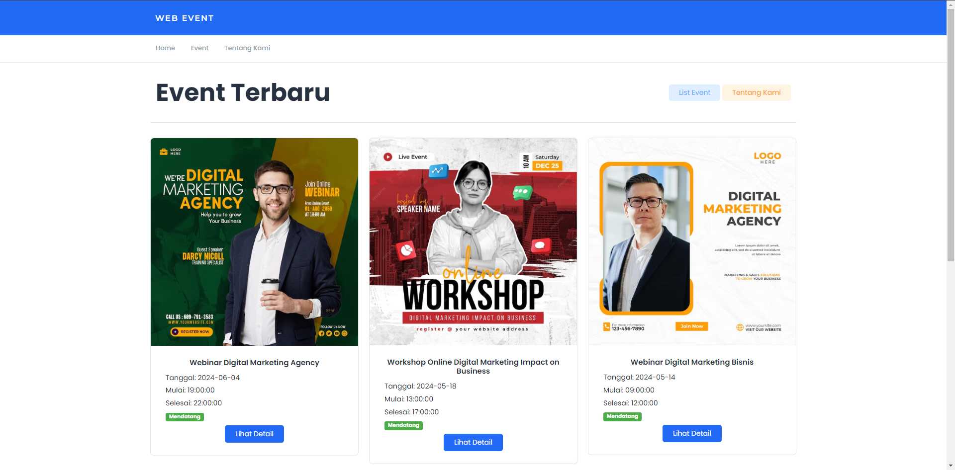 Source Code Aplikasi Manajemen Event Berbasis Web Menggunakan Php Mysql Dan Bootstrap Website 8599